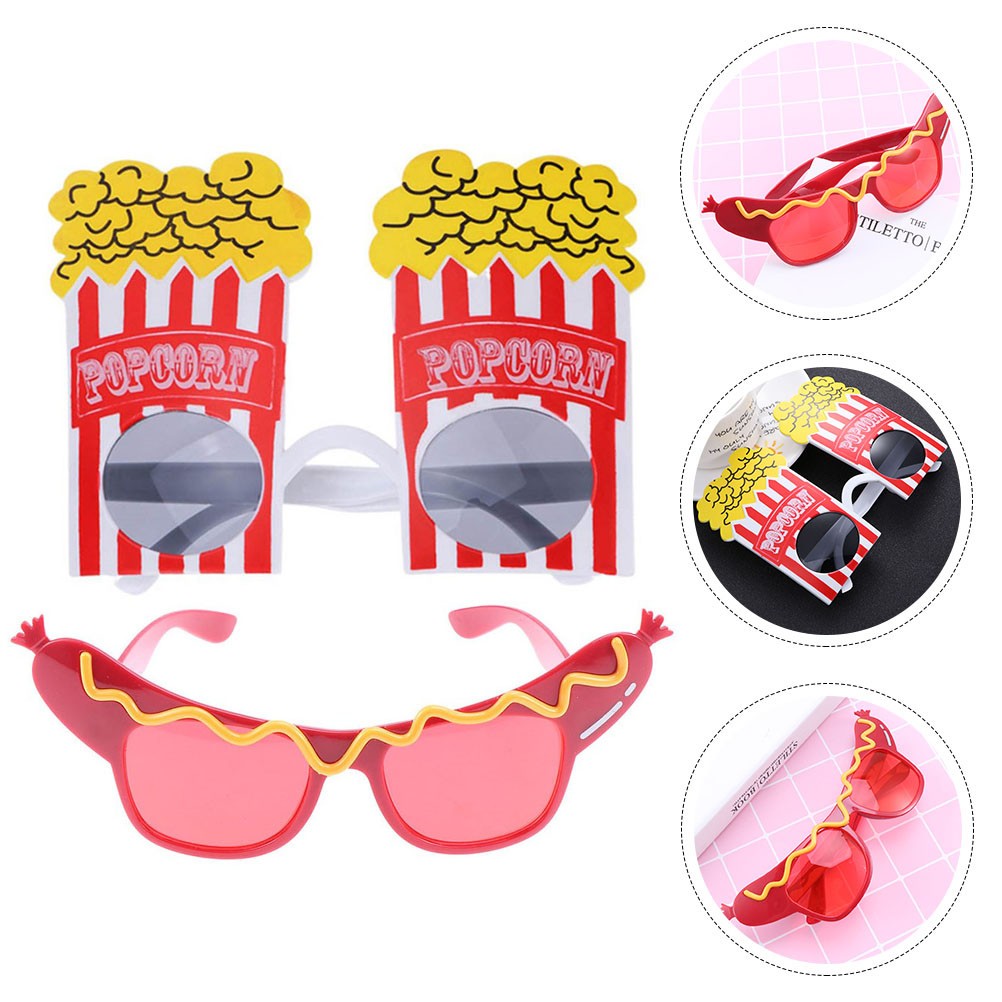 2 Pcs Photo Booth Props Eyeglasses Instinctive Sunglasses Lightweight ...
