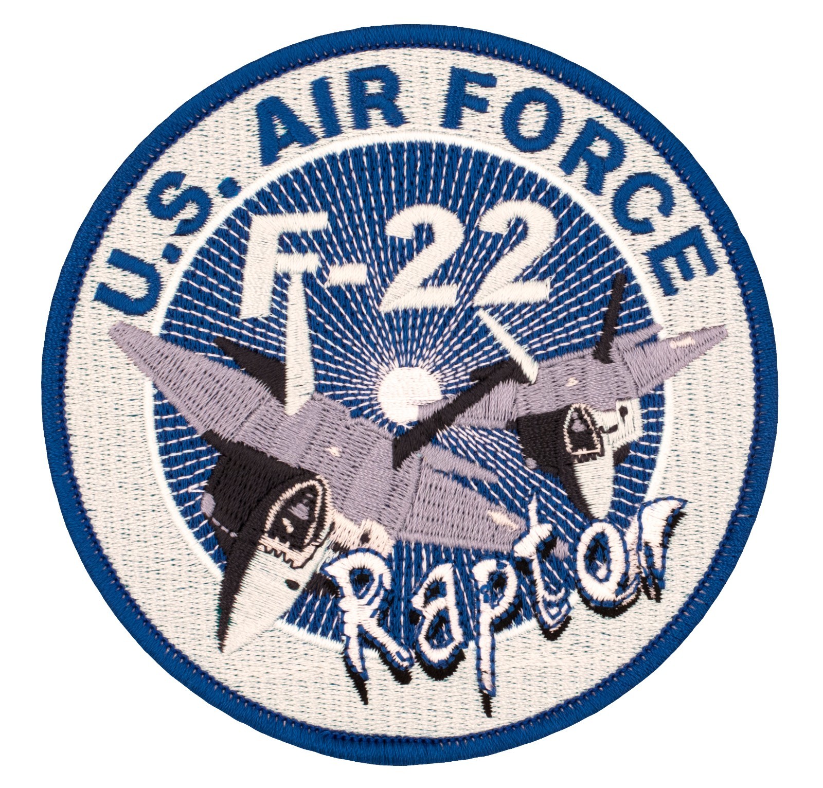 US Air Force F-22 Raptor Patch (519) 4" Round Embroidered Patch 74293 ...