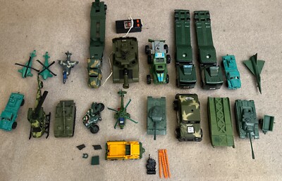 Vintage Green Plastic Army Men Tanks , Trucks , Helicopters , Jets 30 ...