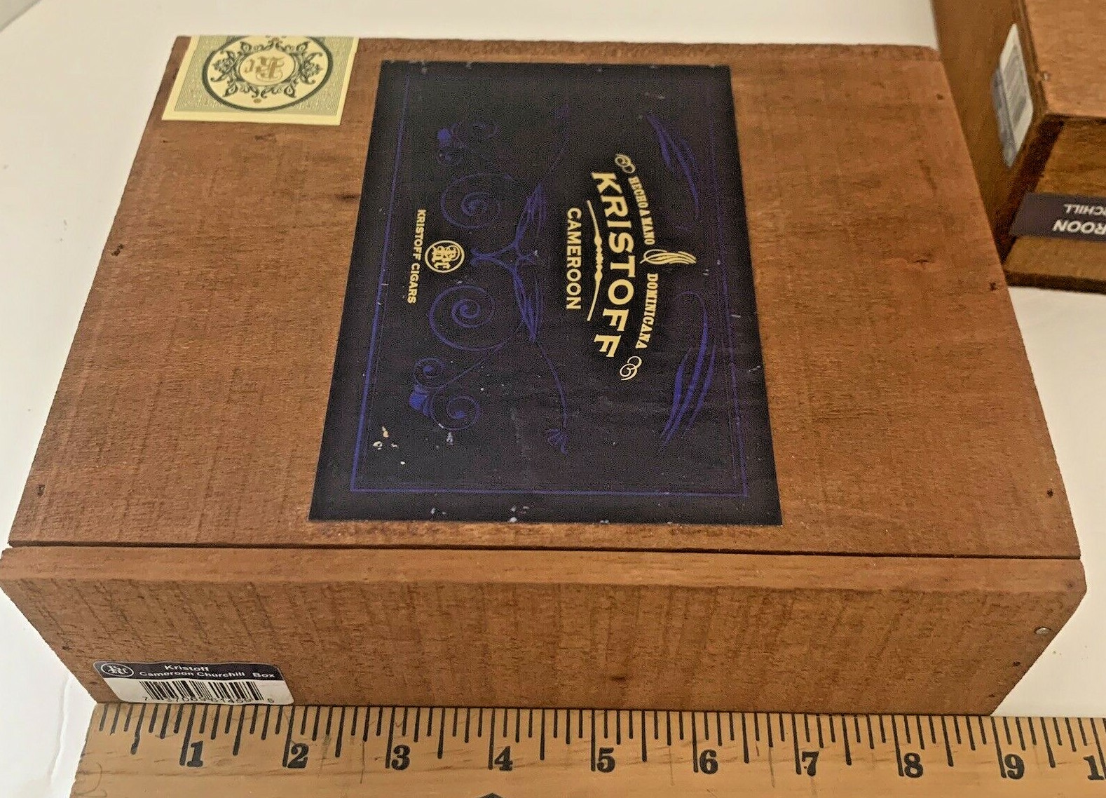 4 Assorted KRISTOFF Cameroon, Maduro, Sumatra Empty Wooden Cigar Boxes ...