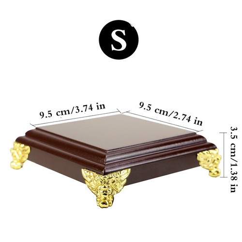 Wooden Base Shelf Square Bonsai Vase Stand Pedestal Teapot Bases Home ...