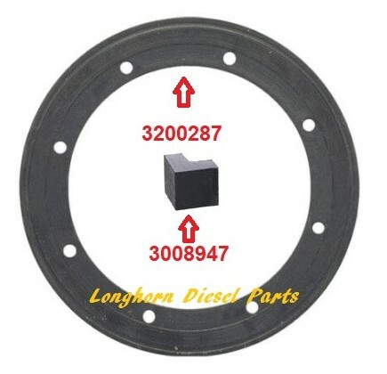 Keyway Seal Kit 3008947 Seal & 3200287 Slinger for Cummins N14 & NT855 ...