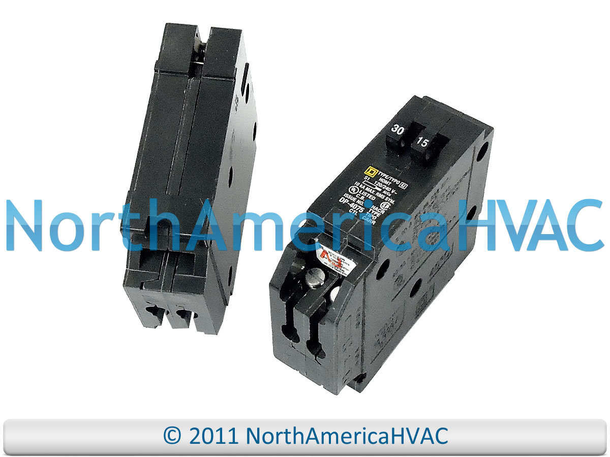 Single 1 Pole 30/15 Amp Tandem Square D Breaker DP-4075 | eBay