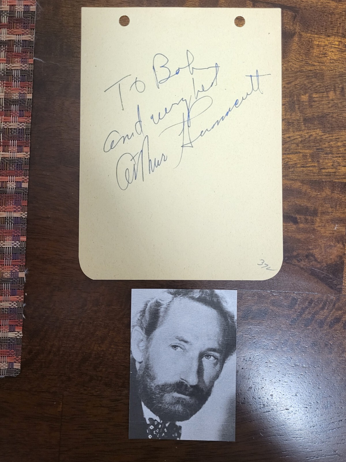 Western Character Actor ARTHUR HUNNICUTT Rare Signed Album Page ...