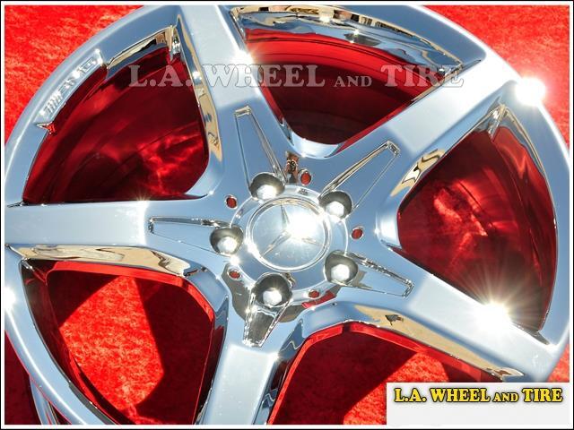 Set of 4 Chrome 19" Mercedes Benz SL400 SL550 SL63 SL65 AMG Wheels Rims ...