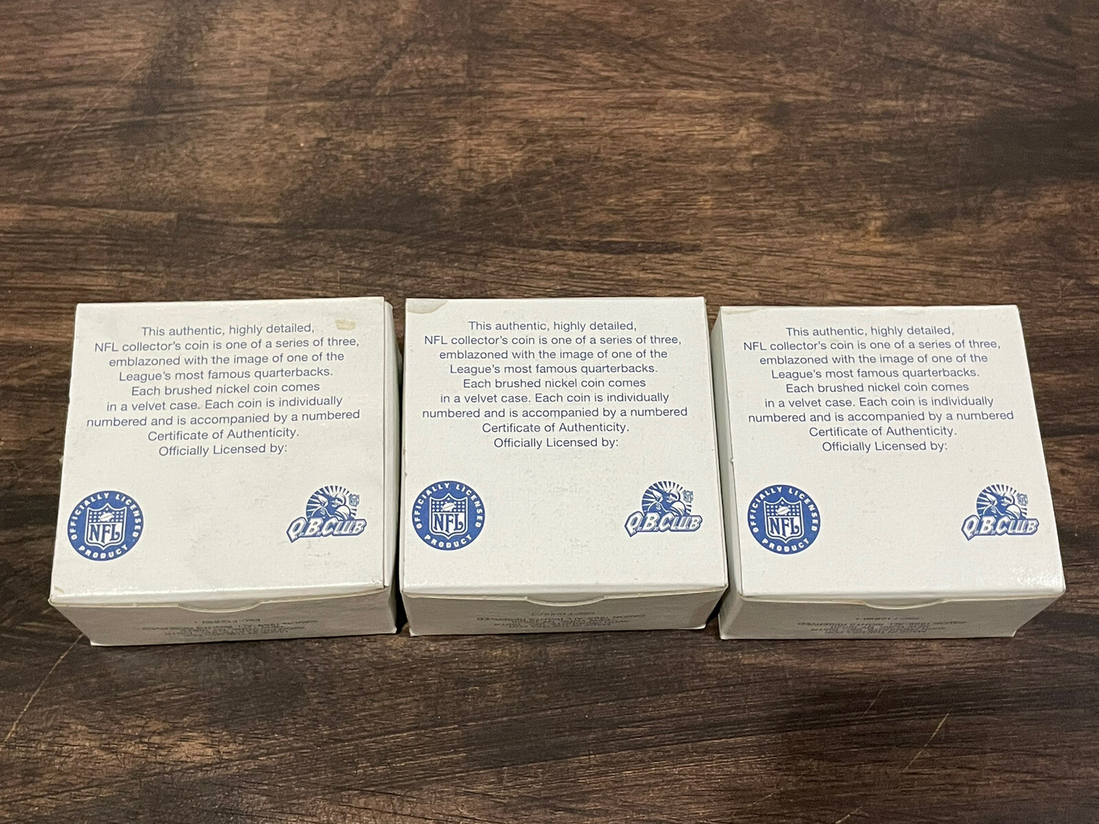 Avon 1999 NFL Collector’s Coins w/ COAs DAN MARINO TROY AIKMAN JOHN ...