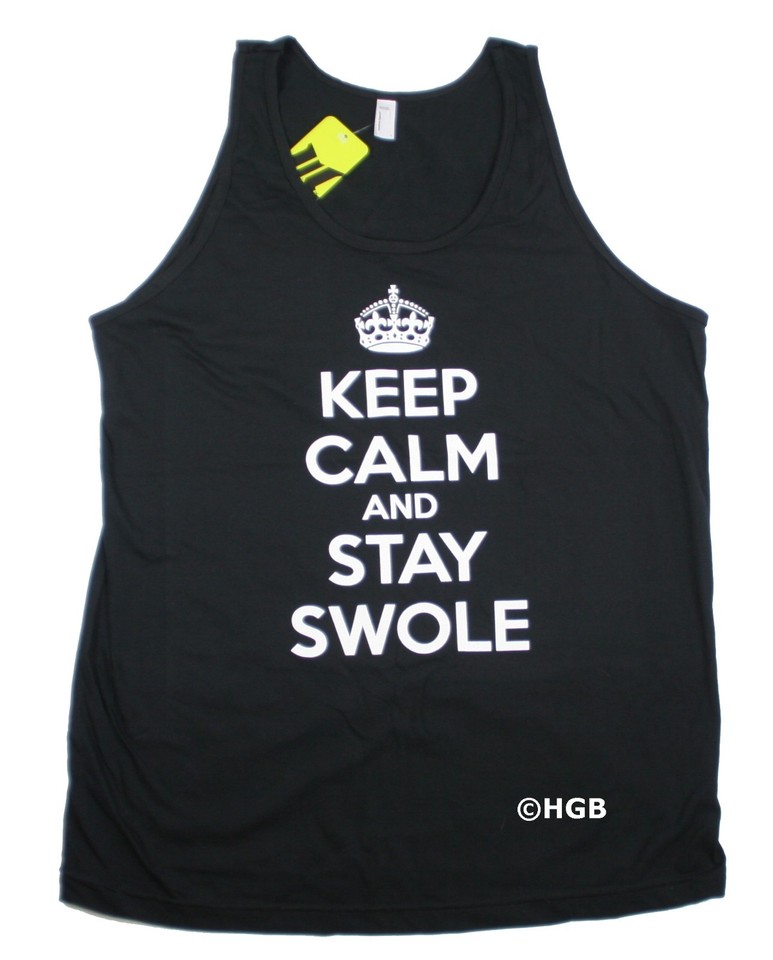 Mens Tank Top Bodybuilding Clothing Muscle Club Apparel Keep Calm Stay ...