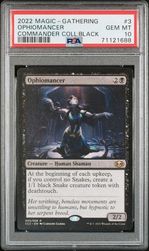 2022 Magic: The Gathering OPHIOMANCER PSA 10 MTG Commander Collection ...
