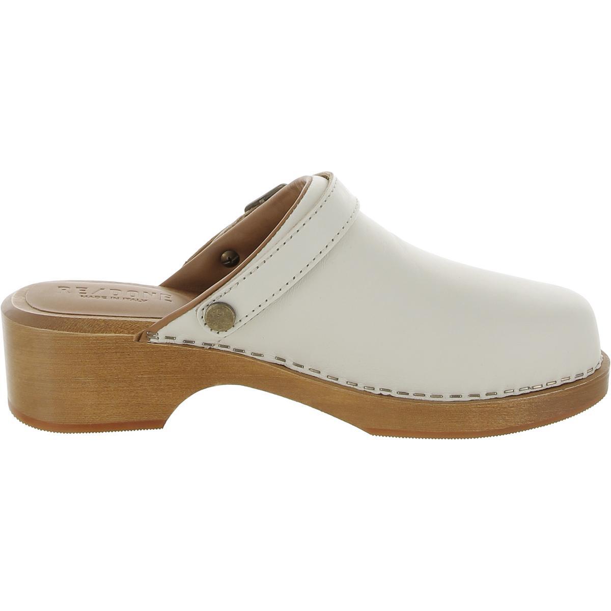 RE/DONE Womens 70s Classic White Buckle Clogs Shoes 38 Medium (B,M ...
