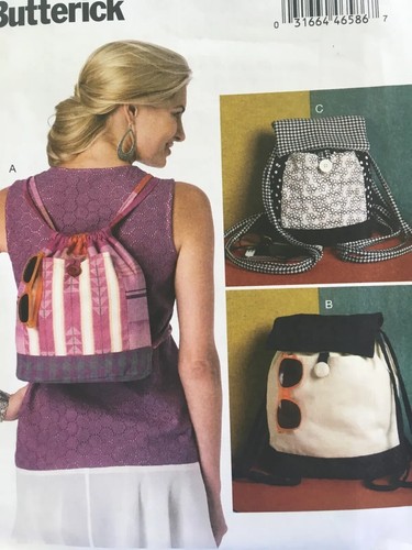 Butterick B6335 Drawstring Backpacks Ruck Sewing Pattern Purse Sack Bag ...