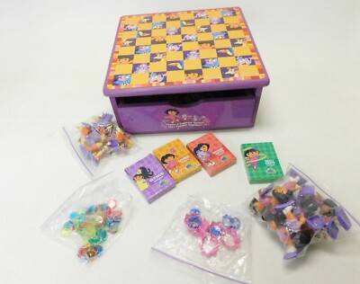 Vintage Dora the Explorer Wooden Checkers Chess Dominoes, Cards, Bingo ...