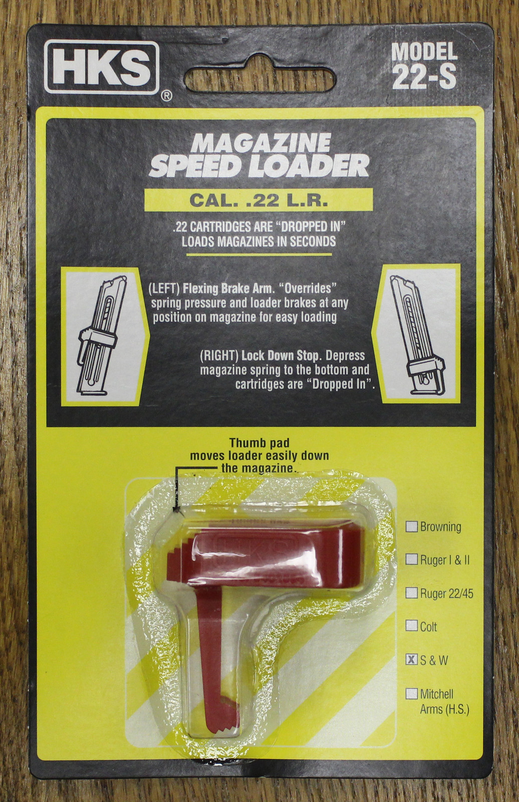 HKS 22-S Magazine Speedloader for .22 LR S&W 41, 422, 622, 2213, 2214 ...