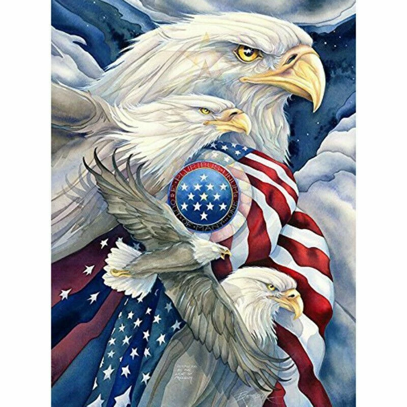 American Flag Oil Painting