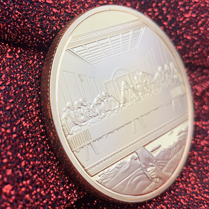 1 PC Faith Gold Plated Jesus Christ Coin Last Supper Great Religious ...