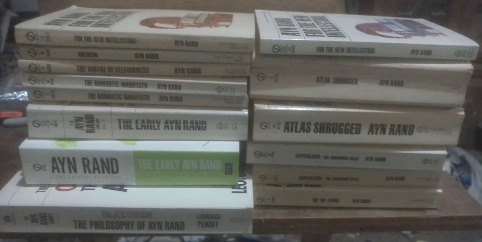 Lot of 13 Vintage Ayn Rand Books Signet PB Fountainhead Atlas Shrugged ...