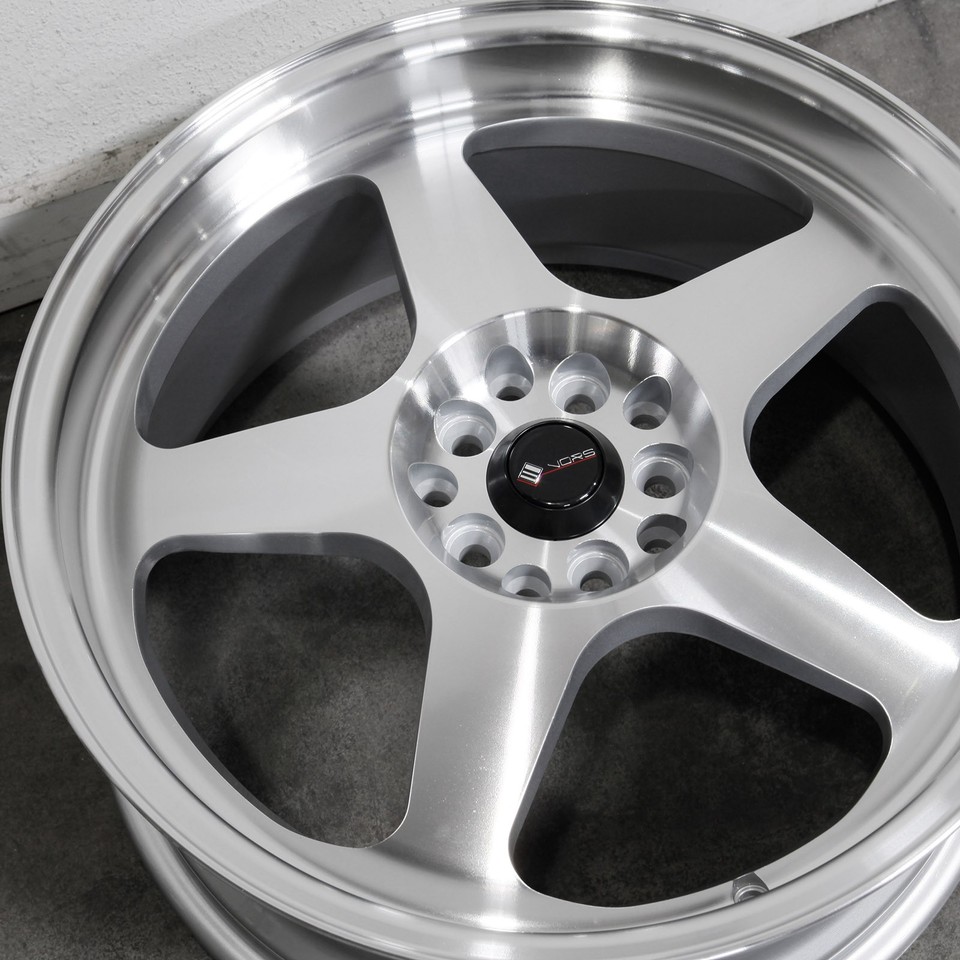 4-New 18" Vors SP1 Wheels 18x8 5x100/5x114.3 35 Silver Machined Rims 73 ...