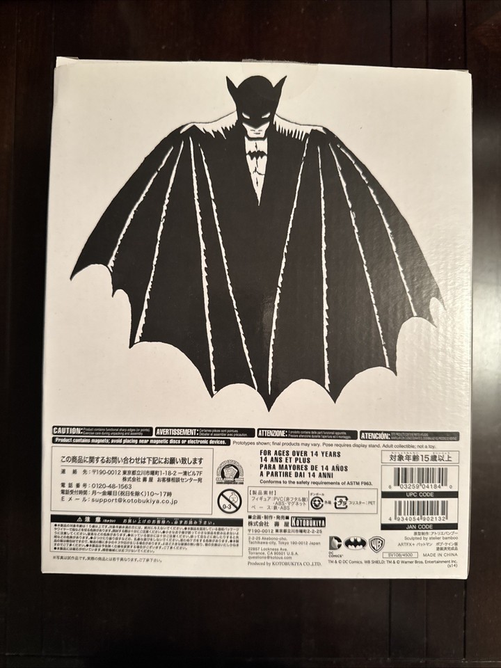 2014 SDCC 1st Appearance of BATMAN Kotobukiya Artfx+ DC Bob Kane PVC ...