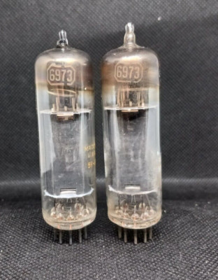 2 x 6973 RCA TUBE BLACK PLATE ;363 | eBay