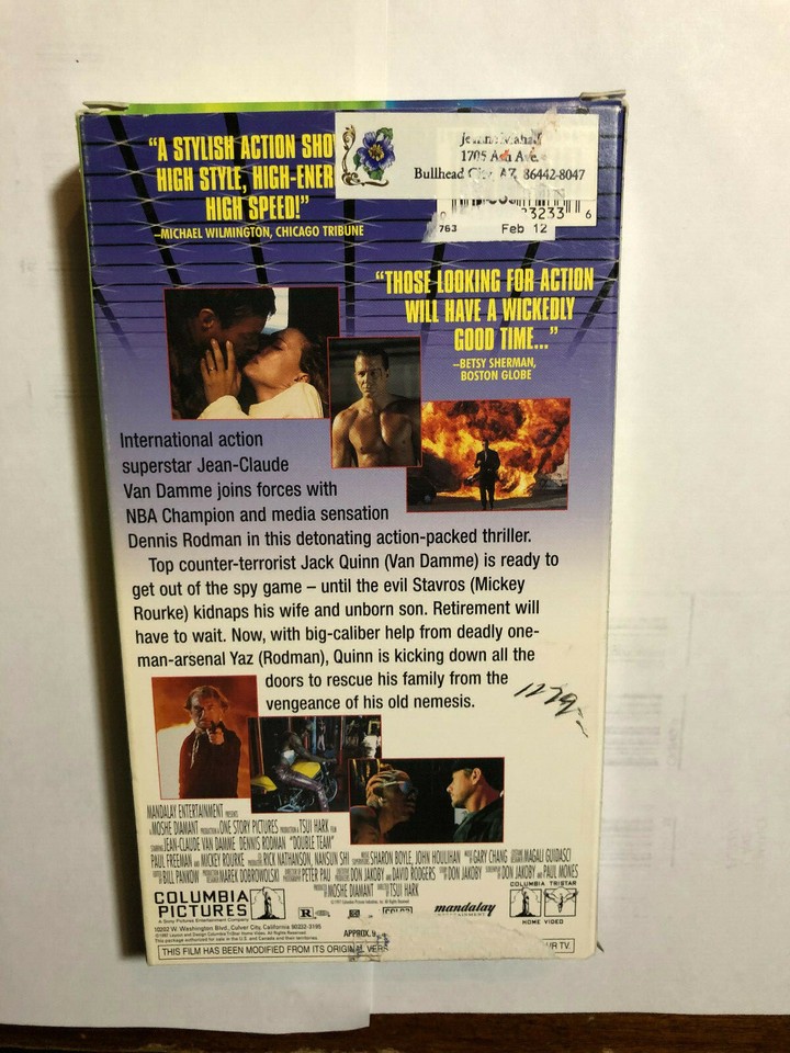 DOUBLE TEAM JEAN CLAUDE VAN DAMME, DENNIS RODMAN VHS | eBay