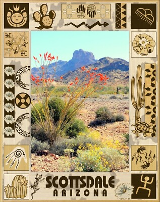 Scottsdale Arizona Laser Engraved Wood Picture Frame Portrait (8 x 10 ...