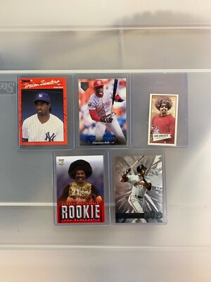 Deion Sanders Mlb 3 cards + 2 Leon Sandcastle Cards. Reds/Giants ...