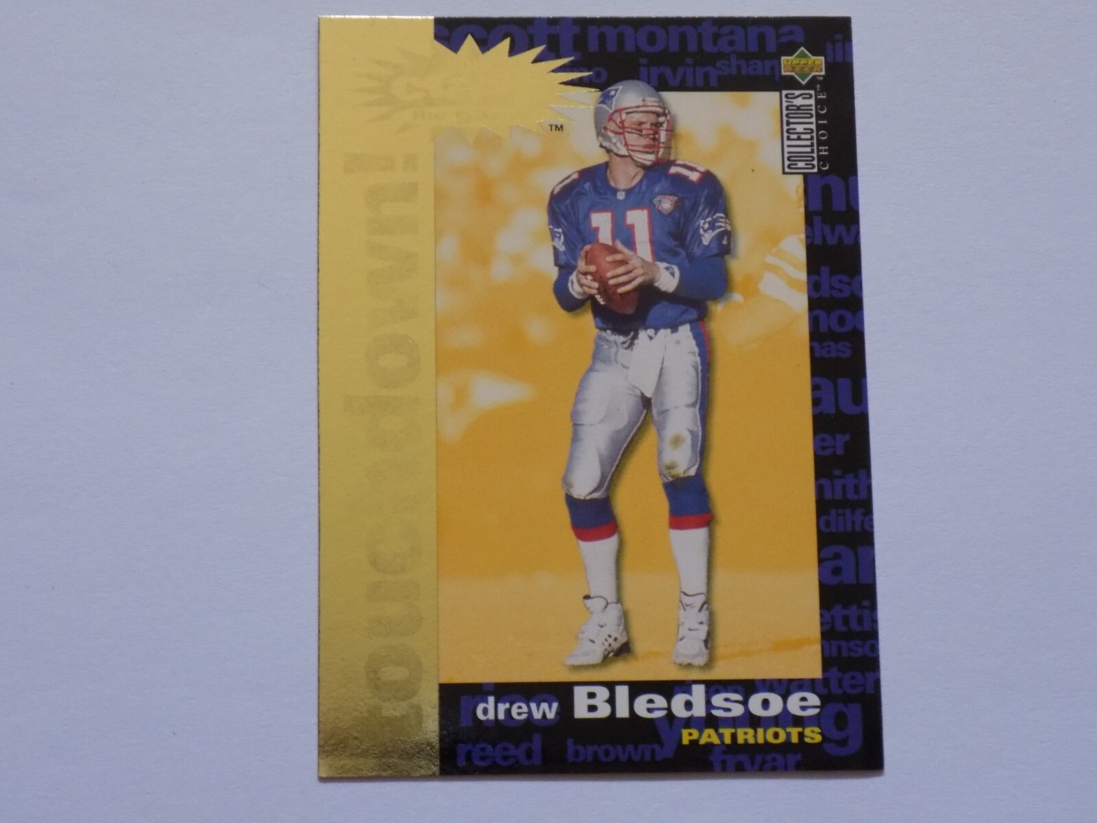 1995 Upper Deck GOLD You Crash the Game Touchdown Drew Bledsoe Card #C9 ...