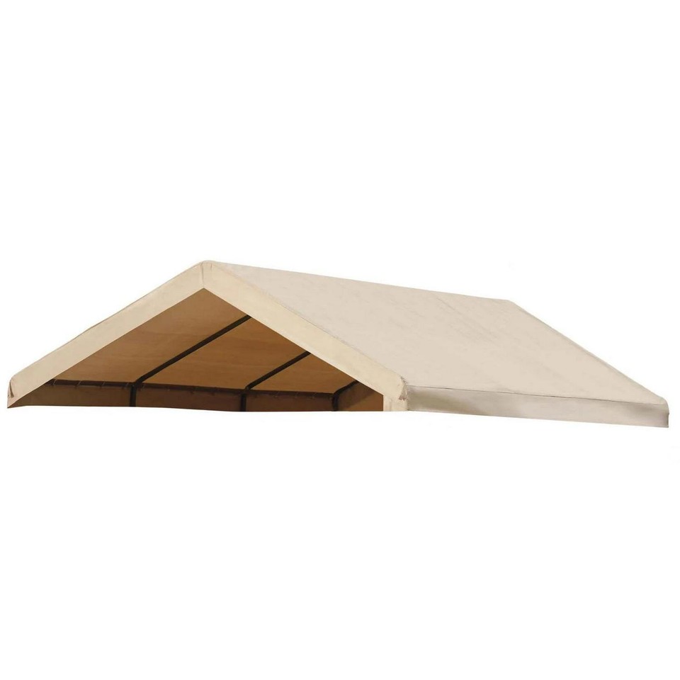 10x20 ft Replacement Canopy Roof Cover Heavy Duty Tan Roof Top Cover ...
