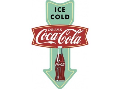 NEW Coke Arrow tin metal sign | eBay