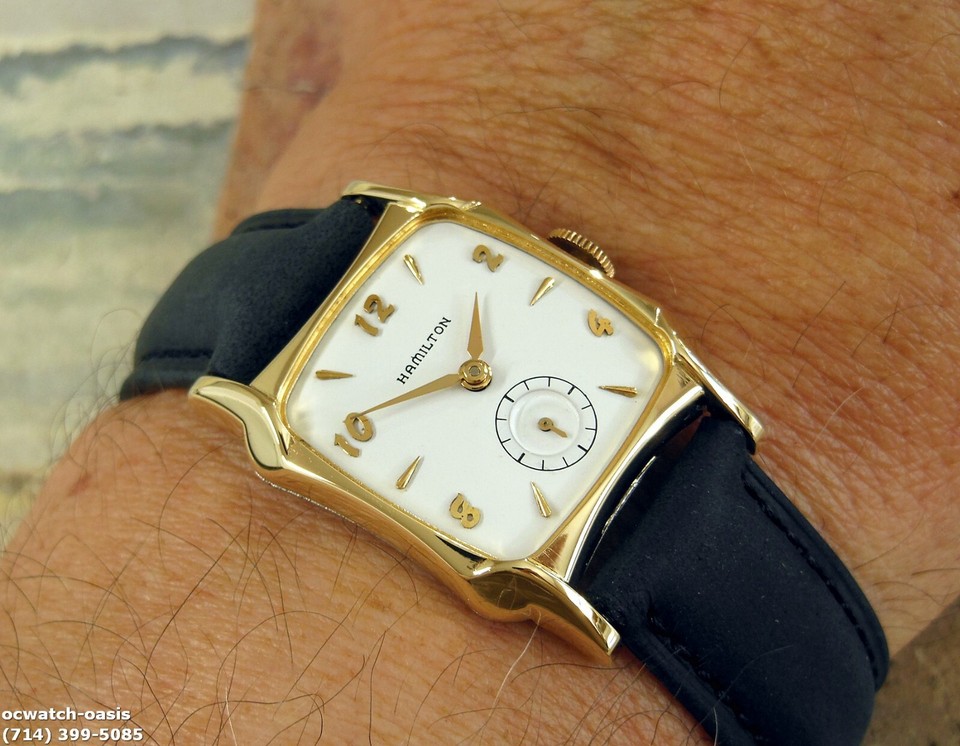 1950's Vintage HAMILTON TYRONE, Stunning White Dial, Serviced ...