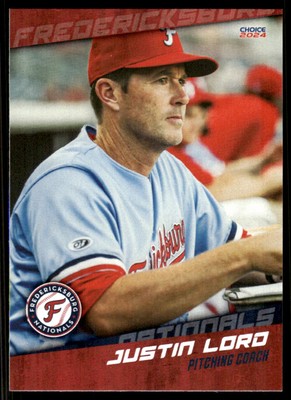 2025 Justin Lord MiLB Minor League Rookie Card Fredericksburg Nationals ...