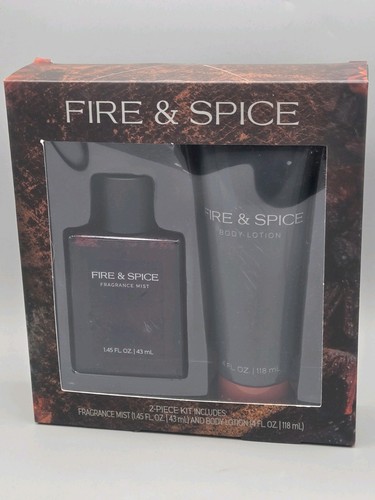 NEW MEN'S FIRE & SPICE FRAGRANCE & MIST BODY LOTION 2 PIECE KIT | eBay