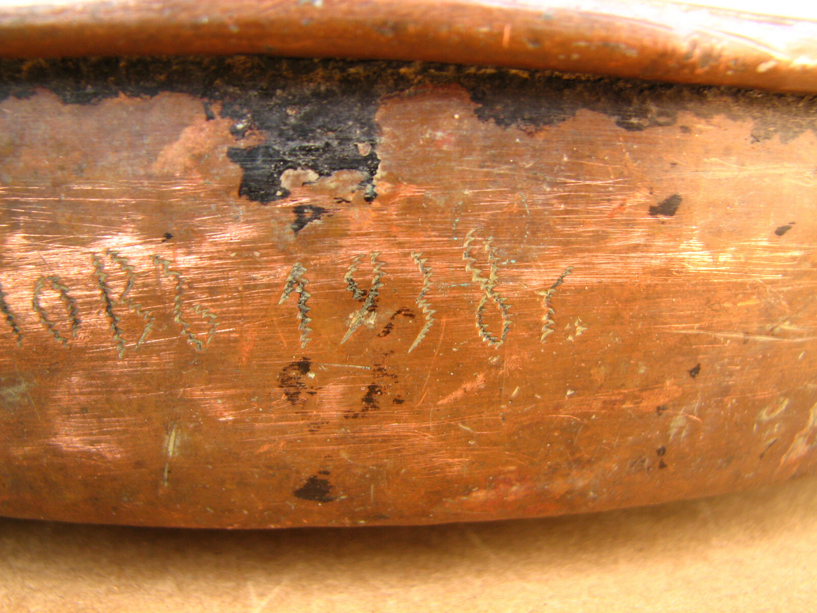 Old Antique Primitive Hand Made Copper Plate Dish Bowl Hand Wrought ...