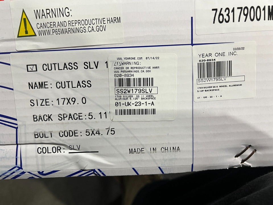 (QTY 1) Year One Super Stock II Silver Wheel Rim 17x9 5x120.65 3mm ...