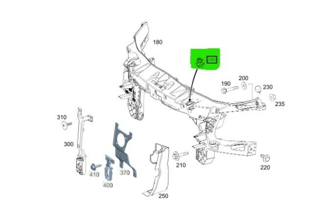 Mercedes-Benz VITO W447 Engine Hood Buffer Stop A0009989640 Genuine for ...