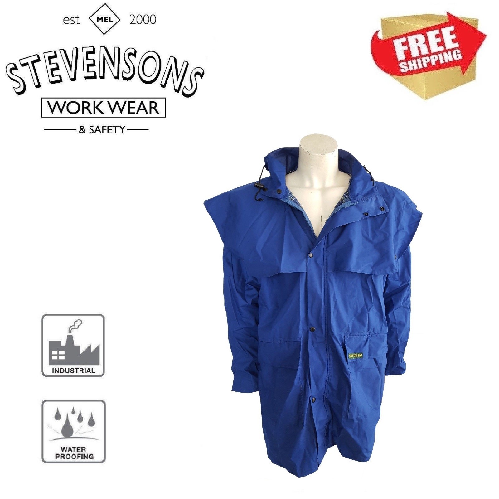 Australian Made Fleece Lined Jacket Coat Japara Waterproof Rain Riding ...