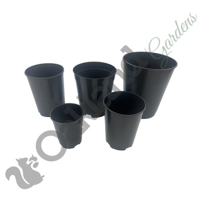 Deep Rose Pots 1, 2, 3, 4, 7 Litre Plant Flower Pot Tall Root Black ...