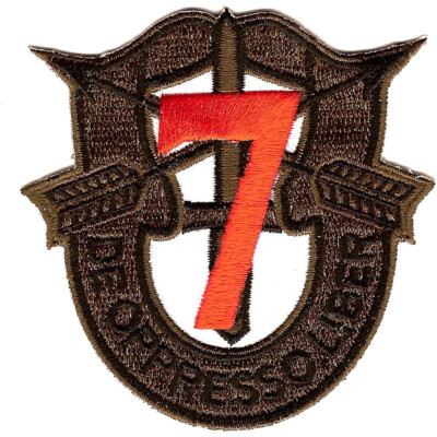 7th Special Forces Group Crest OD Green Red 7 Patch | eBay