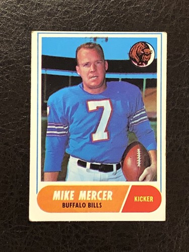 1968 Topps Football Mike Mercer Card #123 EX-NM Buffalo Bills | eBay