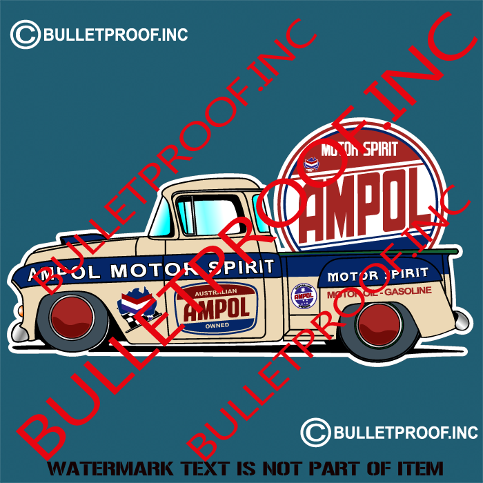 AMPOL PETROLIANA Decal Sticker Vintage Retro Pump Americana Man Cave ...