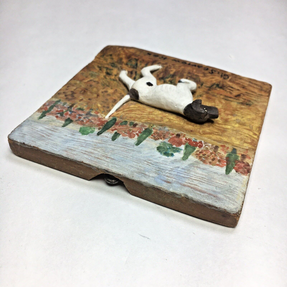 Vtg Ch. Seaview Rex Quail Hunting Pointer Bird Dog Wood Relief Carving ...