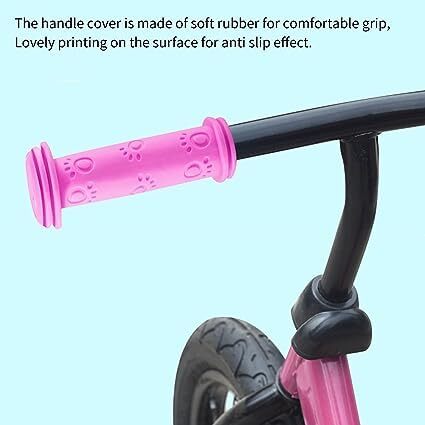 1 Pair Cute Cat Scratcher Design Bike Grips Kids Pink Non Slip TPR Bike ...