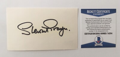 Stewart Granger Signed Autographed 3x5 Card BAS Beckett Certified | eBay