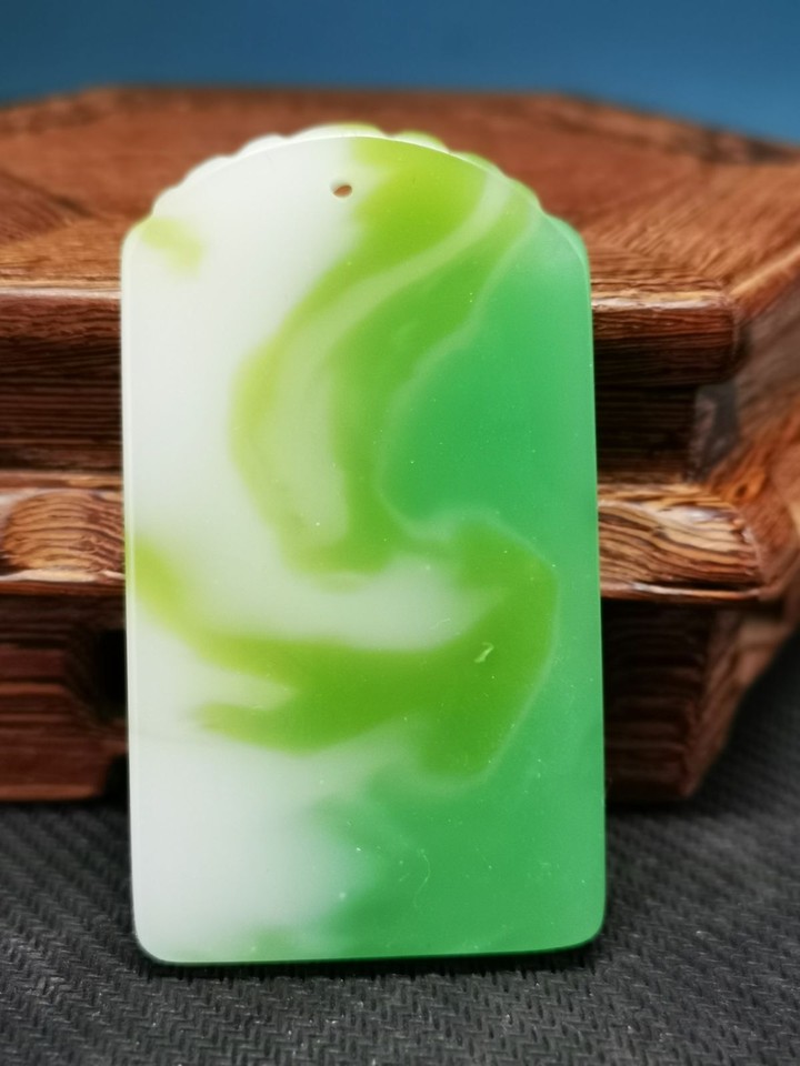 Perfect High-grade Chinese Green Jade Precision Carved Landscape ...