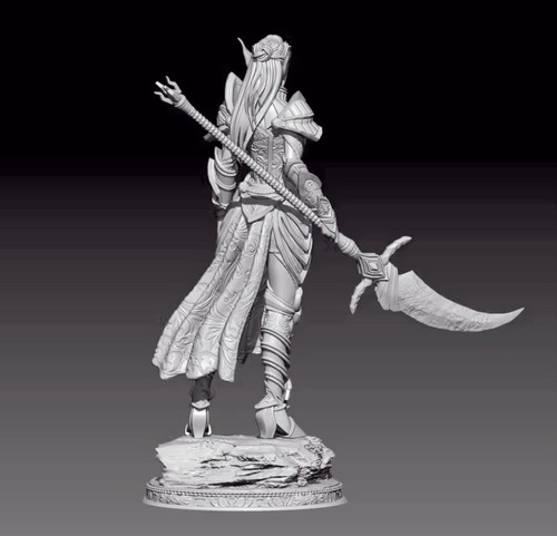 1/18 resin figure model kit 3D printing of Blade Elf Female Warrior ...