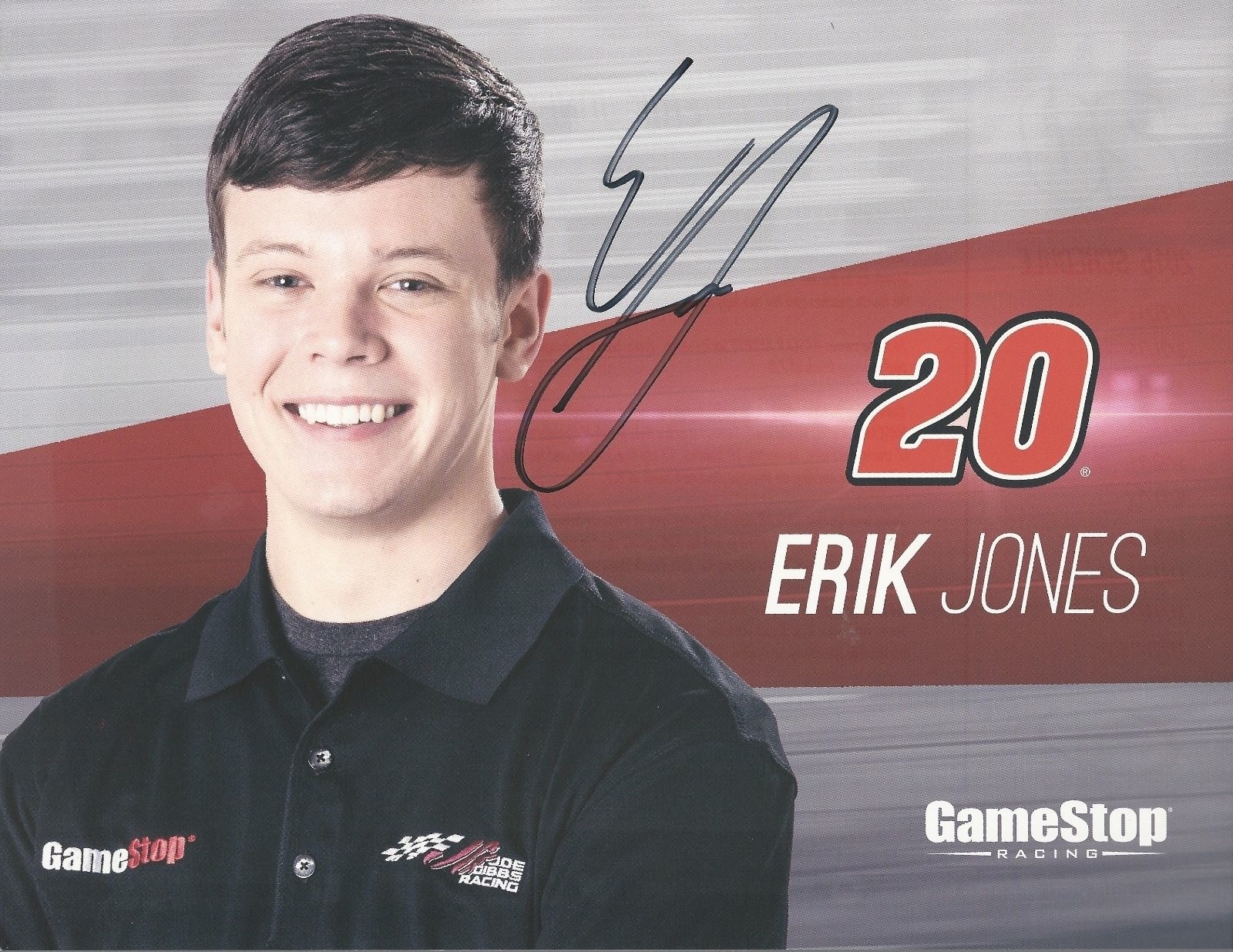 SIGNED 2015 ERIK JONES "GAMESTOP RACING JGR" #20 NASCAR XFINITY SERIES ...