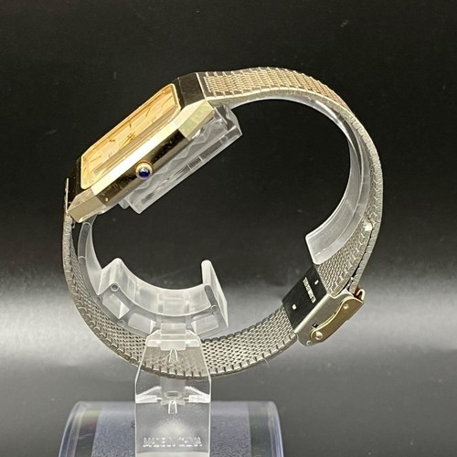 ELGIN Men’s Watch Quartz Analog Square 26.8mm Gold Plated | eBay