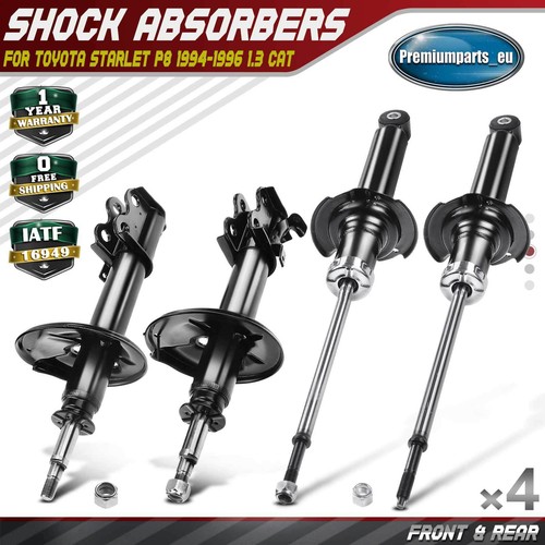 4x Shock Absorbers Front and Rear for Toyota Starlet P8 1.3 Cat 333067 ...
