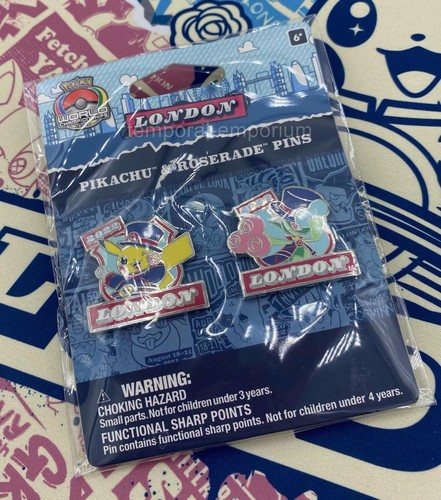 Pikachu & Roserade Pins London 2022 World Championships Pokemon Center ...
