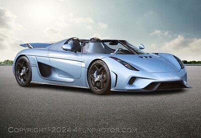 Silver Koenigsegg Regera Poster sized Premium Photo Print Wall Art 13 ...