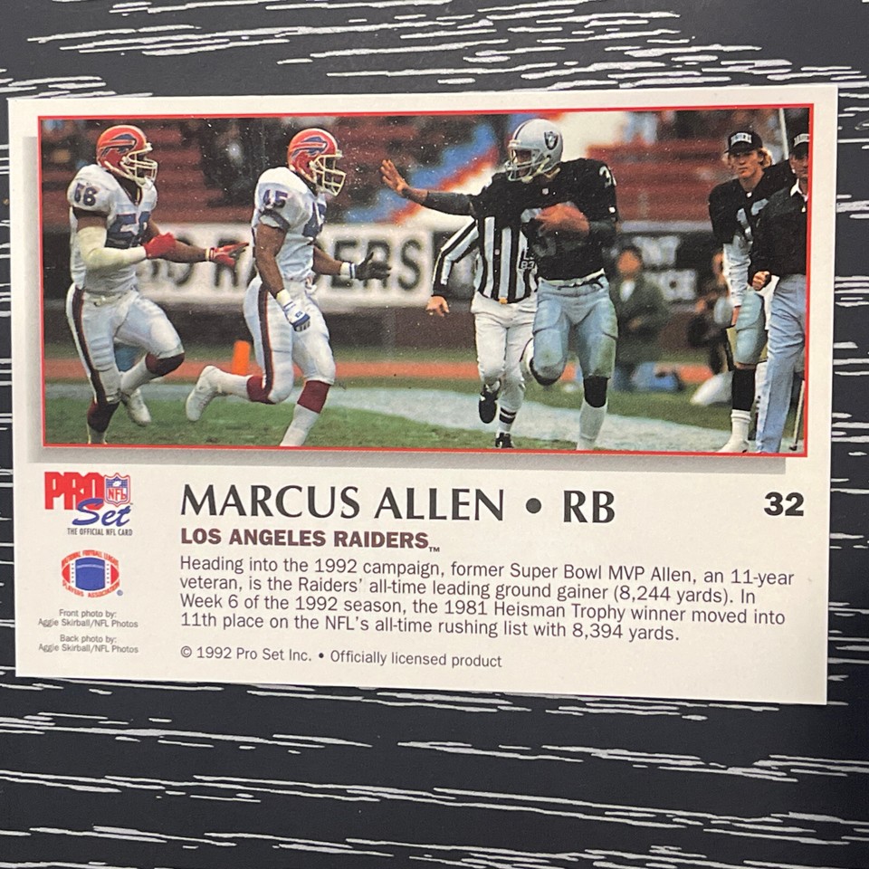 1992 Pro Set Power #32 Marcus Allen HOF NM-MNT | eBay